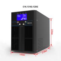China Pure Sine Wave  800W High Frequency Online UPS 1KVA Black Color for sale
