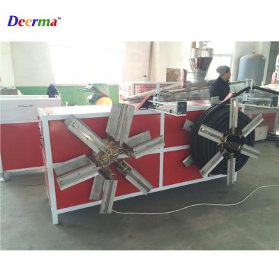 China PVC/HDPE Single Wall Corrugated Pipe Making Machine with Actual Consumption Power of About 25kw and OMRON Temperature Meter for sale