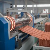 China 38CrMoALA Screw Material PVC Roof Tile Machine Featuring Electrical Heating System to Produce Synthetic Corrugated Roof Tile for sale