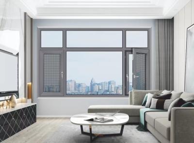 China Custom Aluminum Casement Windows Soundproof Powder Spraying / Fluorocarbon Spray for sale
