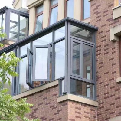 China Custom Aluminium Casement Windows for Office Buildings Insulated and Soundproof with Powder Coating Finish for sale