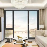 China Customised Powder Spraying Aluminium Glass Window with Soundproof for sale