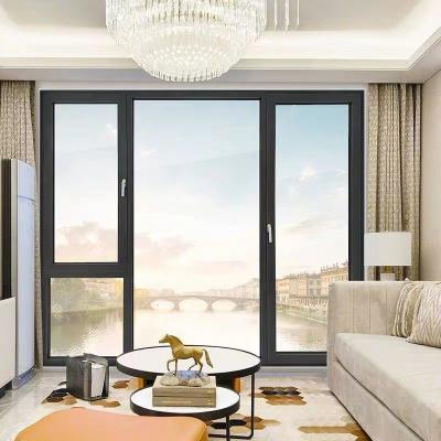 China Customised Powder Spraying Aluminium Glass Window with Soundproof for sale
