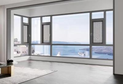 China Customizable Glass Color Aluminum Casement Windows for Office Buildings with Enhanced Surface Treatment for sale
