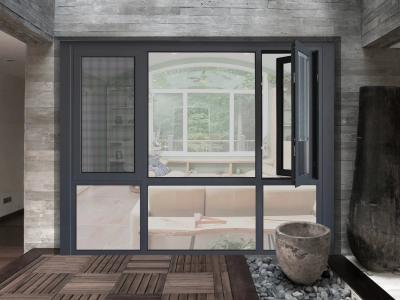 China Customizable Soundproof / Insulated Aluminum Casement Windows for Office Buildings for sale
