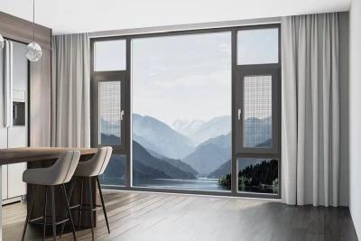 China Powder Sprayed Aluminum Awning Windows for Office Soundproof Insulation for sale