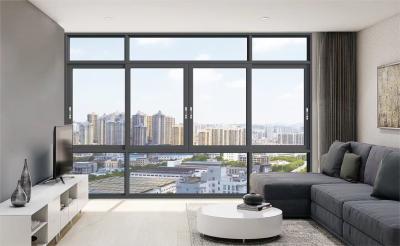 China Fluorocarbon Spray Aluminum Casement Windows for Soundproof and Insulation for sale