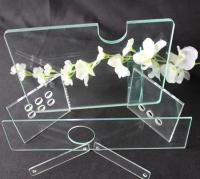 China Sustainable Custom UV Engraved Glass Decoration Transparent Customized Shape for Personalized Touch for sale