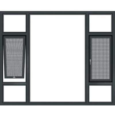China Fluorocarbon Spray Aluminum Top Hung Window Soundproof Insulation for sale