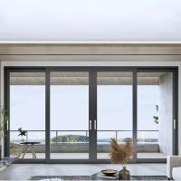 China Customized Aluminium Sliding Doors Stylish Glass Panels Sleek Silver Finish for sale