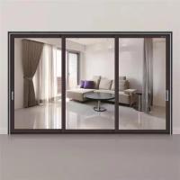 China Custom Sliding Aluminum Door with Customizable Glass / Color for sale