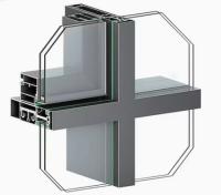 China Customizable Glass Curtain Wall with Thermal Insulation for sale