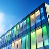 China Customizable Color Glass Curtain Wall Sleek And Modern Aesthetics with Adjustable Light Function for sale