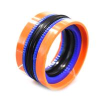 China 50x34 NBR POM Hydraulic Piston Oil Seal KDAS 400 Bar for Double Acting Cylinders for sale