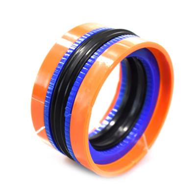 China 50x34 NBR POM Hydraulic Piston Oil Seal KDAS 400 Bar for Double Acting Cylinders for sale