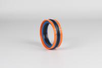 China 50x34 NBR POM Hydraulic Piston Oil Seal KDAS 400 Bar for Double Acting Cylinders for sale