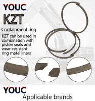 China Hydraulic Oil Slide Ring KZT 90x82x4mm PTFE Bronze for Excavator Cylinder Guide for sale