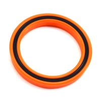 China Orange JCB High Pressure Piston Seals 50x65x12.5mm Double Lip Oil Seal for Hydraulic Cylinder Systems for sale