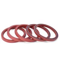 China 85x100x10mm Red Hydraulic Rod Seals 90 Shore Double Lip Oil Seals 5000 PSI Pressure Range for sale