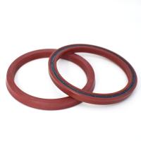 China 85x100x10mm Red Hydraulic Rod Seals 90 Shore Double Lip Oil Seals 5000 PSI Pressure Range for sale