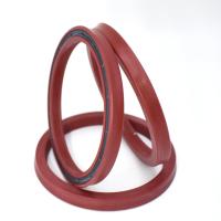 China 85x100x10mm Red Hydraulic Rod Seals 90 Shore Double Lip Oil Seals 5000 PSI Pressure Range for sale