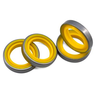 China Double Lip CAT Wiper Dust Seal DWI PU Steel 51.89mm ID 4.75in Width Hydraulic Contaminant Protection for sale