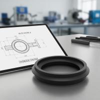 China Nitrile Rubber Dust Seal 50mm OD 7mm Width 20-90 Shore A for Hydraulic Systems for sale