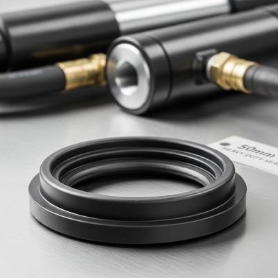 China 50mm OD Oil Resistant Hydraulic Dust Seal Press-fit Double-lip Wiper Seal 3M/S for sale