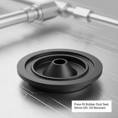 China Press-fit Rubber Dust Seal 50mm OD Oil Resistant Hydraulic Wiper Seal 3M/S for sale