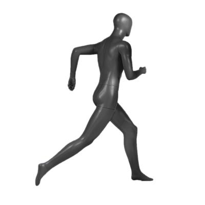 China Full Body Sports Mannequin Display Matte Glass Fiber Male Running Model for sale