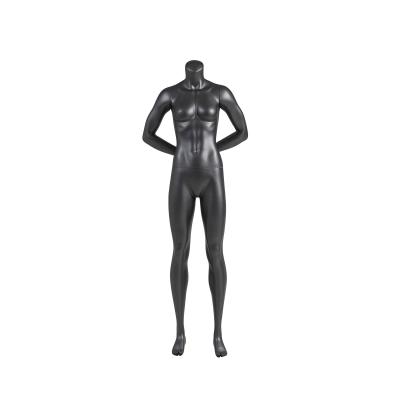 China Headless Female Sports Mannequin Fiberglass Stand Upright Model for sale