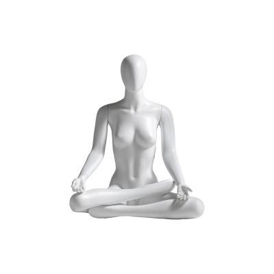 China Fashion Sports Mannequin Display Full Body Fiberglass Female Yoga Model for sale