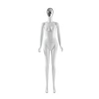 China Electroplated Face Female Standing Mannequin , Matte Spray Female Display Mannequin for sale