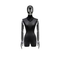 China Electroplated silver arm and half body covering female Mannequi for window display for sale