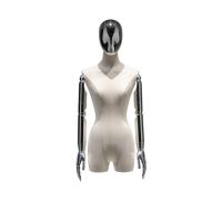 China Electroplated silver arm and half body covering female Mannequi for window display for sale