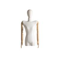 China Black White Half Mannequin With Stand Fashionable Upright 58cm Waist for sale