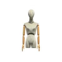 China White Blue Female Half Body Mannequin With Twisted Waist 80CM Hip for sale