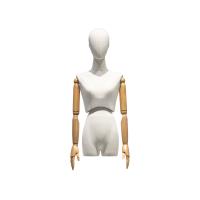 China White Blue Female Half Body Mannequin With Twisted Waist 80CM Hip for sale