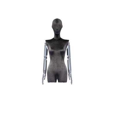 China Electroplated Arms Half Mannequin With Head Stand Black Yellow Blue Red for sale