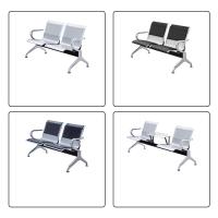 China Hospital Furniture PU Hospital Waiting Chairs from Stainless Steel Public Row Chair for sale