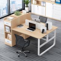 China 2 Seater Office Furniture Staff Table Modular Workstation with Drawer in Modern Style for sale