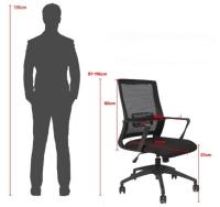 China Office Lift Computer Chair Home Swivel Chair with Breathable Mesh and Fabric Material for sale