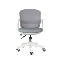China Black Swivel Office Chair with Thickened Base Adjustable Armrests and Fabric Material for sale