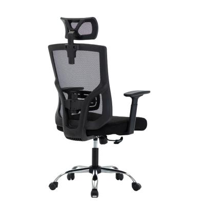 China Effortlessly Work with this Adjustable Back Support and Headrest Mesh Swivel Office Chair for sale