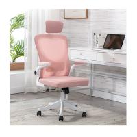 China Breathable Mesh and Lift Functionality High Back Pink Black PC Chair for Modern Office for sale