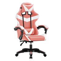 China Ergonomic Black Gaming Chair with Footrest and BIFMA Passed Class 4 Chrome Gaslift for sale