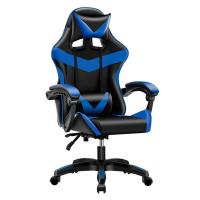 China Ergonomic Black Gaming Chair with Footrest and BIFMA Passed Class 4 Chrome Gaslift for sale