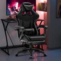 China Adult Gaming Chair with Footrest Headrest and Lumbar Support in Technological Leather for sale