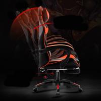 China Adult Gaming Chair with Footrest Headrest and Lumbar Support in Technological Leather for sale