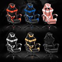 China Adult Gaming Chair with Footrest Headrest and Lumbar Support in Technological Leather for sale